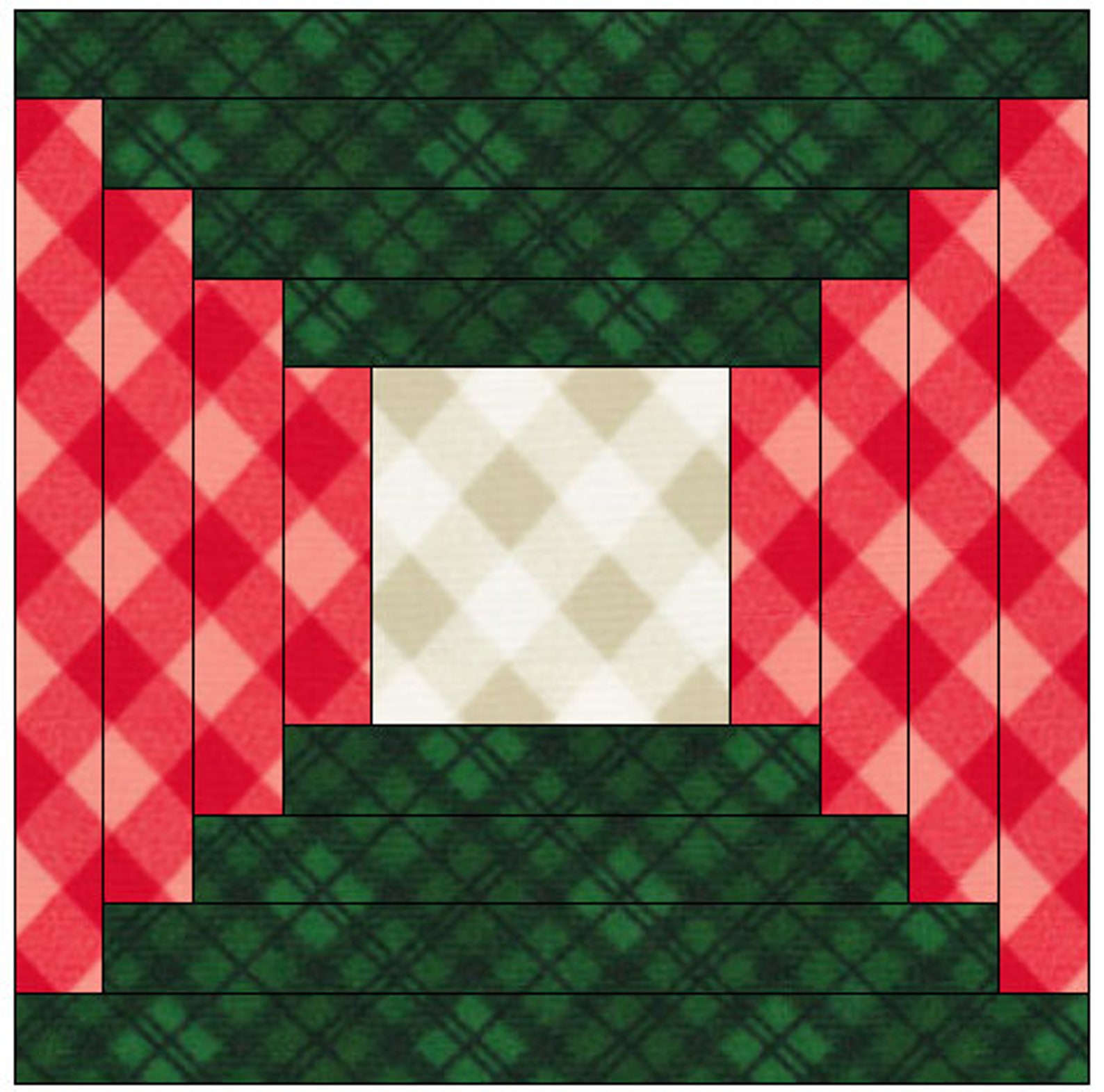 Court House Steps Quilt Block Pattern Download - Etsy