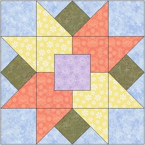 Tulips All Around Quilt Block Pattern Download - Etsy