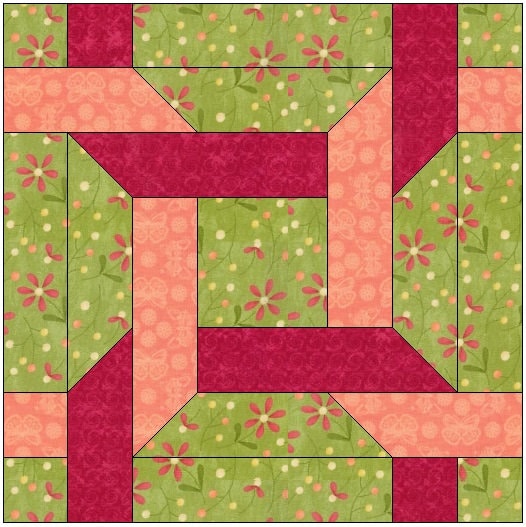 Twist It up Quilt Block Pattern Download - Etsy
