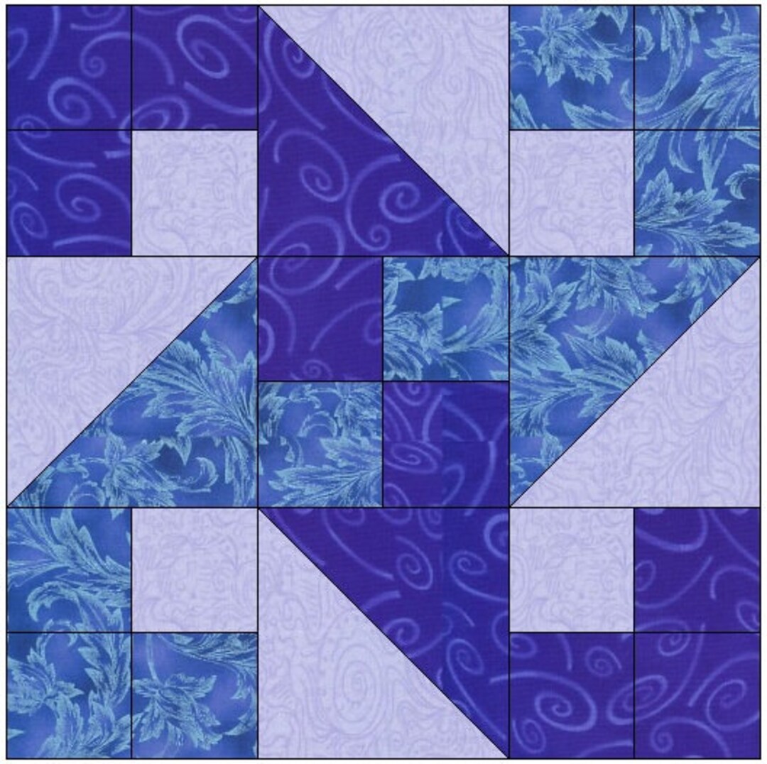 Crashing Waves Quilt Block Pattern Download - Etsy