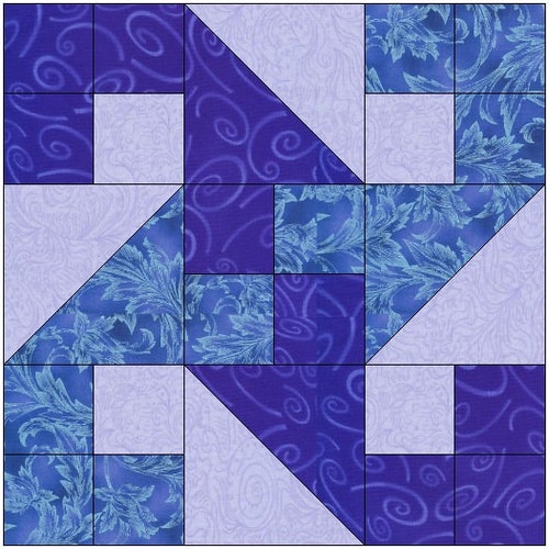 Pinwheel With a Twist Quilt Block Pattern Download - Etsy
