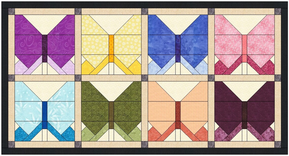 Butterfly Quilt Block Pattern Download | Etsy