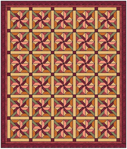 Pinwheel With a Twist Quilt Block Pattern Download - Etsy