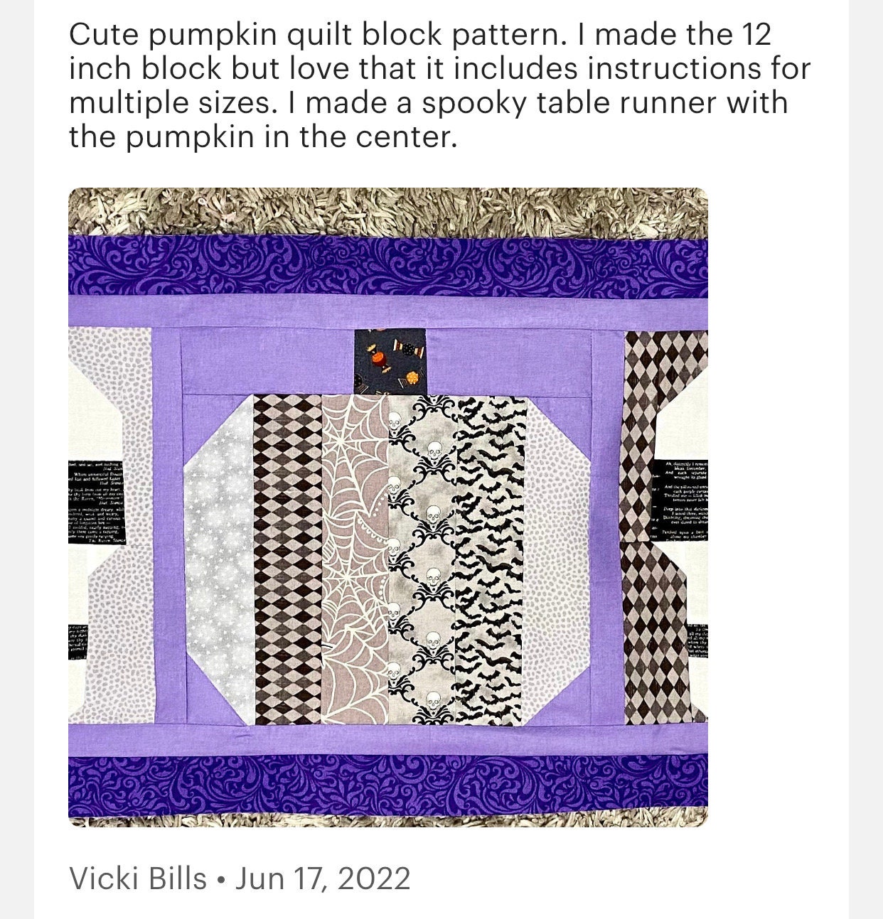 Pumpkin Strips Quilt Block Pattern Download - Etsy
