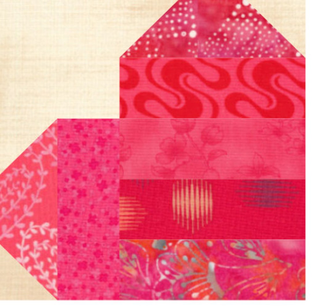 Patchwork Heart Quilt Block Pattern Download - Etsy