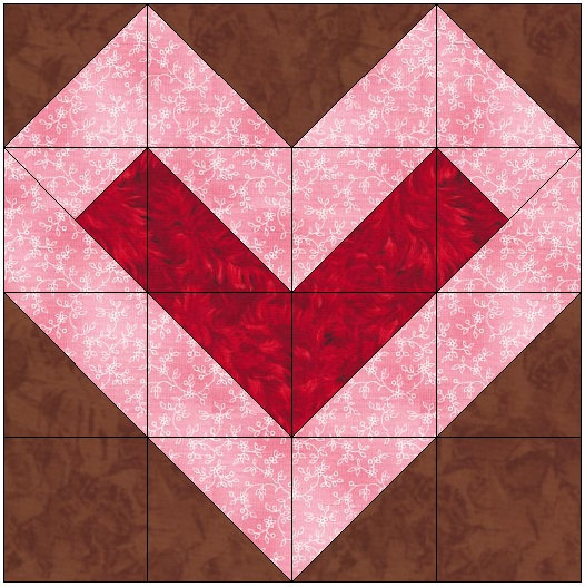 Filled Heart Quilt Block Pattern Download - Etsy Canada