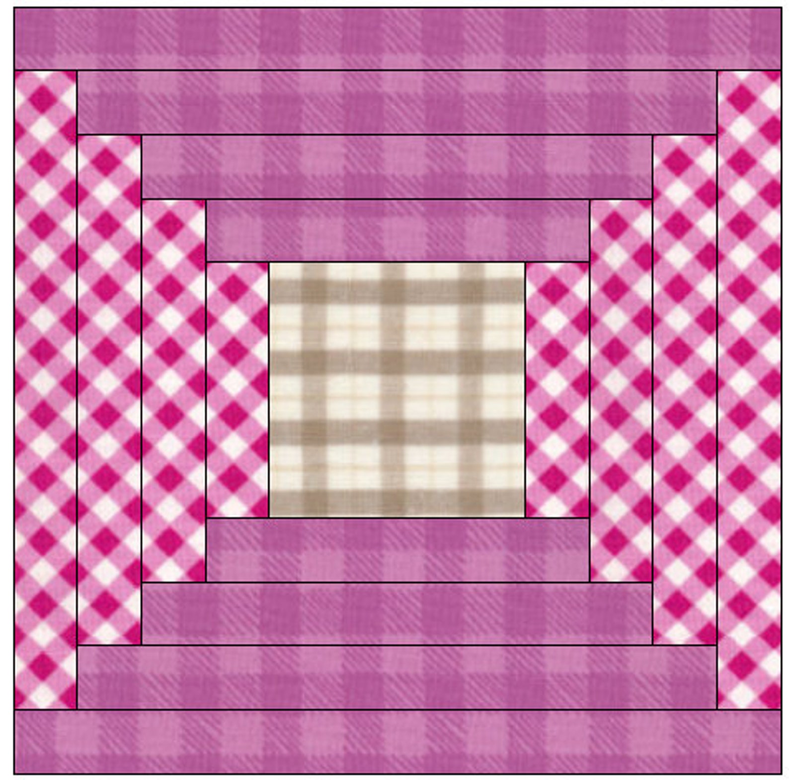 Court House Steps Quilt Block Pattern Download - Etsy