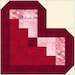 Log Cabin Heart Quilt Block Pattern Download - Etsy