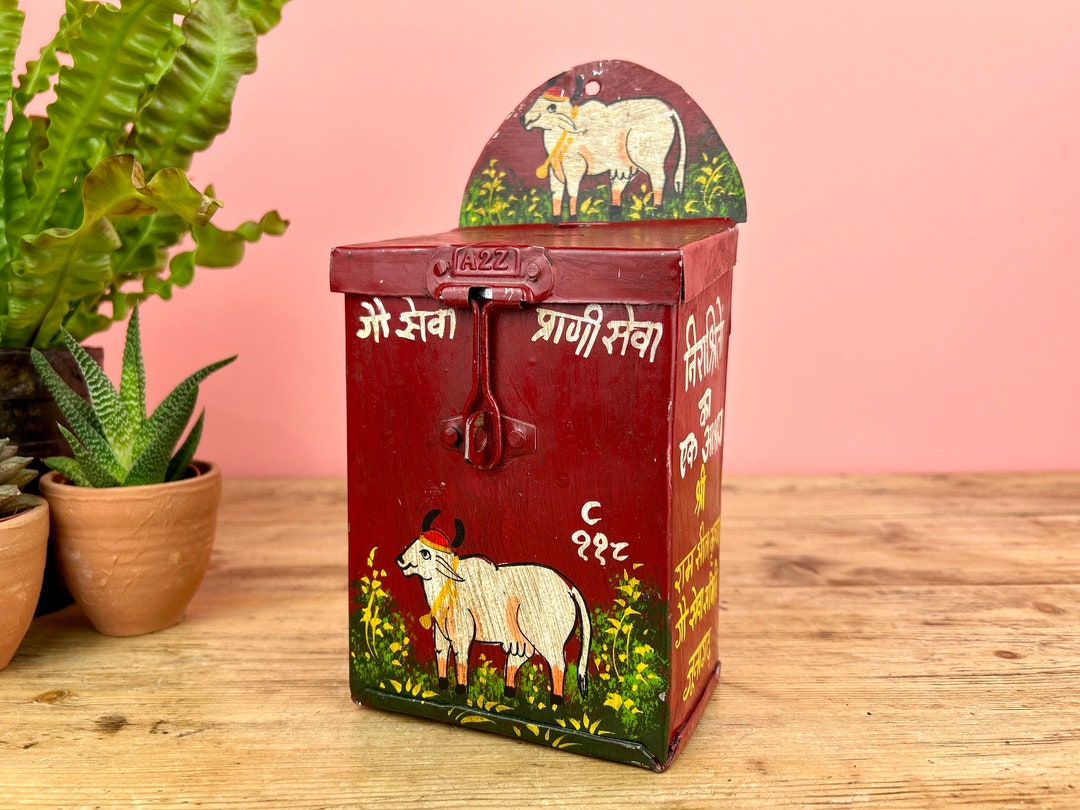 Vintage Indian Donation Money Tin - Etsy UK