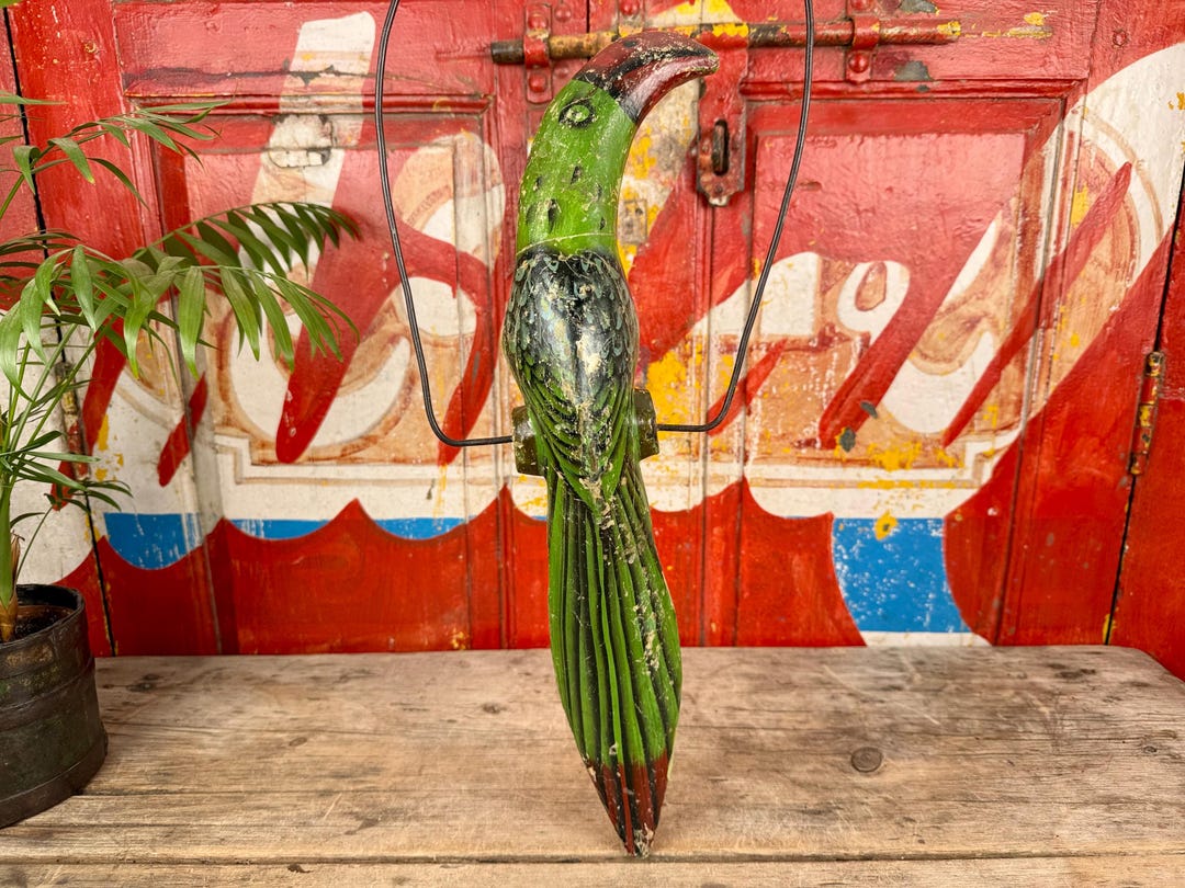 Vintage Hand Crafted Wooden Hanging Toucan - Etsy