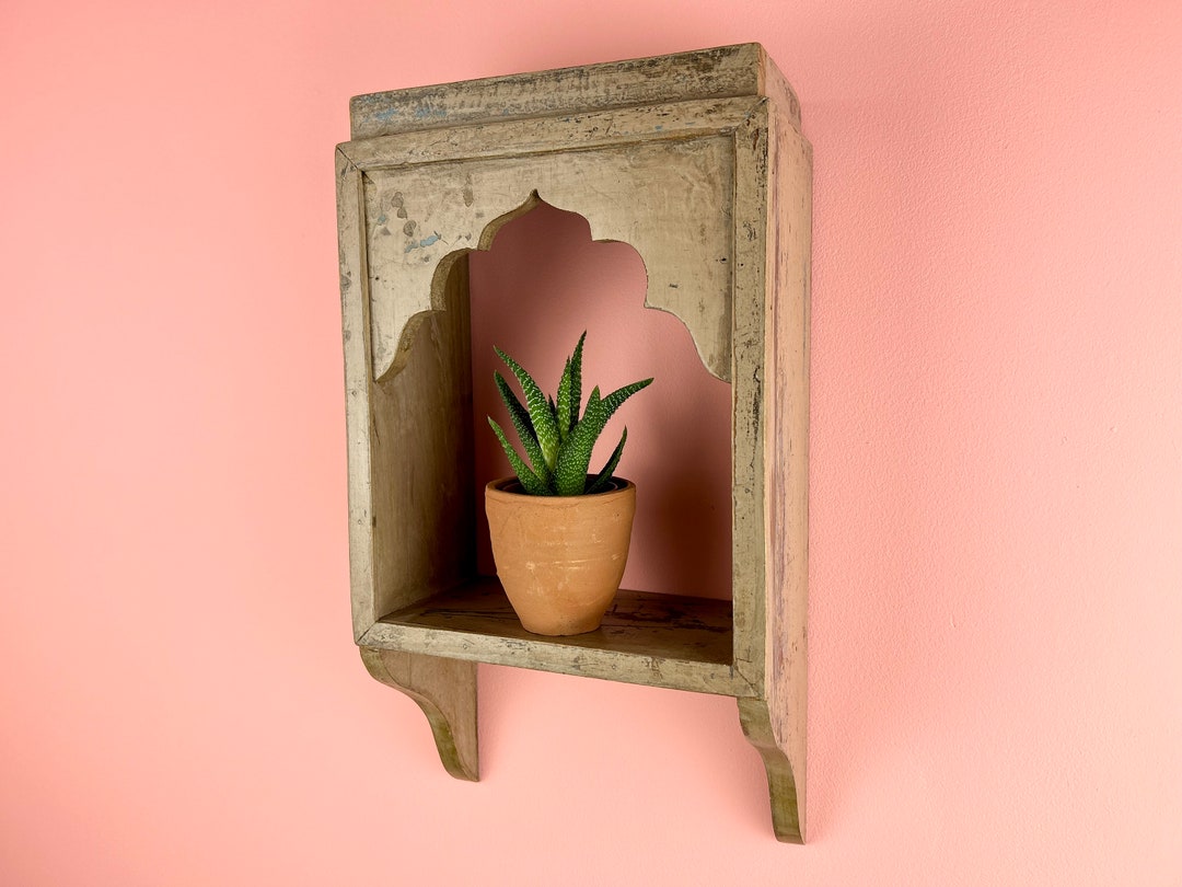 Vintage Indian Wall Hanging Arched Shelf - Etsy UK