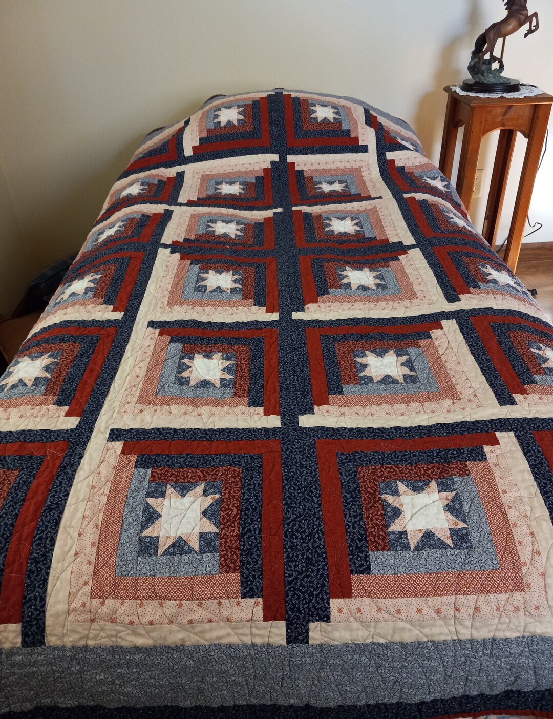 Log Cabin Quilt - Etsy
