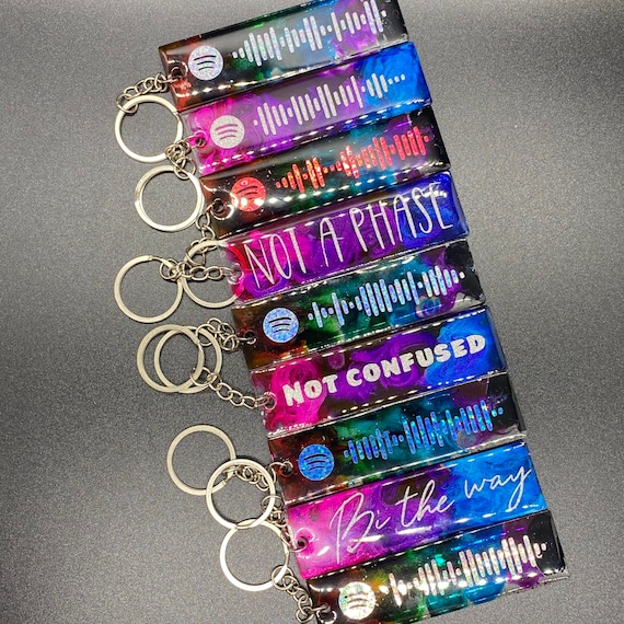 Pride Keychains LGBTQ Gay Bisexual Rainbow Bi Pride | Etsy