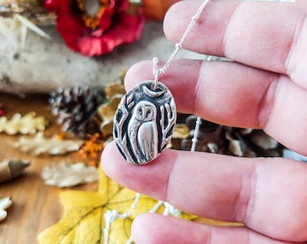 Barn Owl Pendant | Etsy
