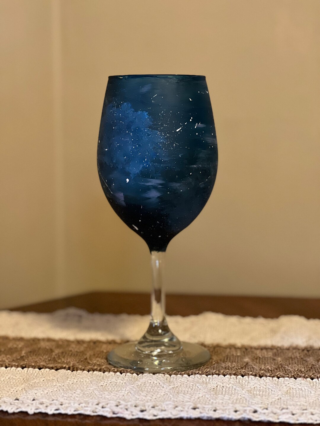 Galaxy Painted Wine Glass - Etsy