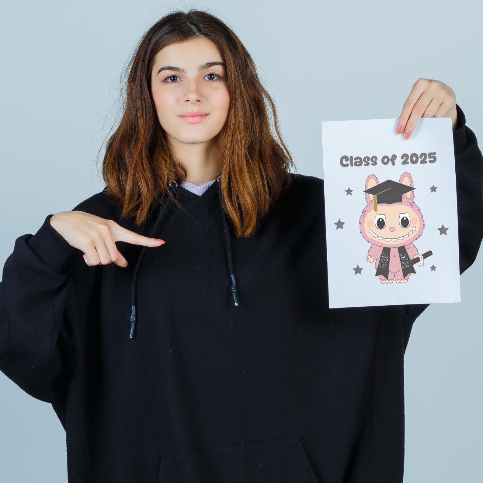 Graduation PNG, Last Day of School Png, Labubu PNG File, Labubu Digital ...