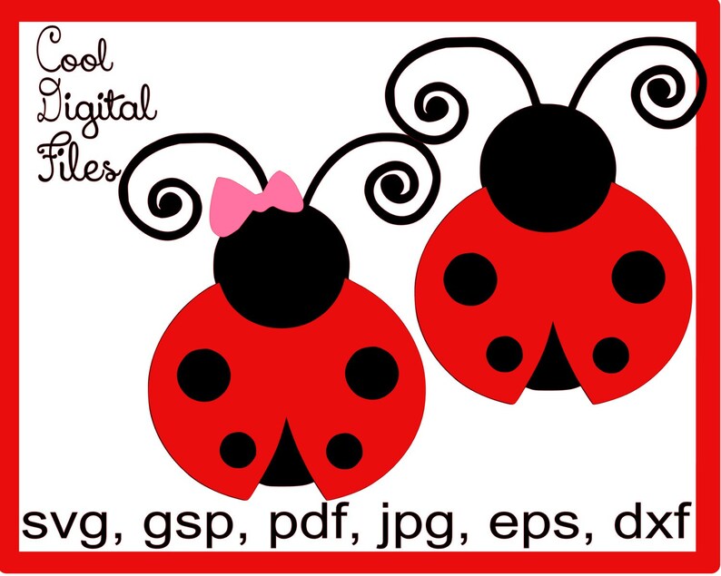 10 Ladybugs 4 Flowers SVG DXF GSP For Die Craft Machines | Etsy
