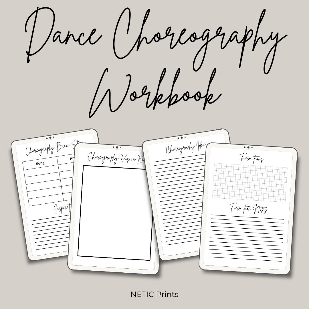 Dance Choreography Workbook, Download and Print to Plan Your ...