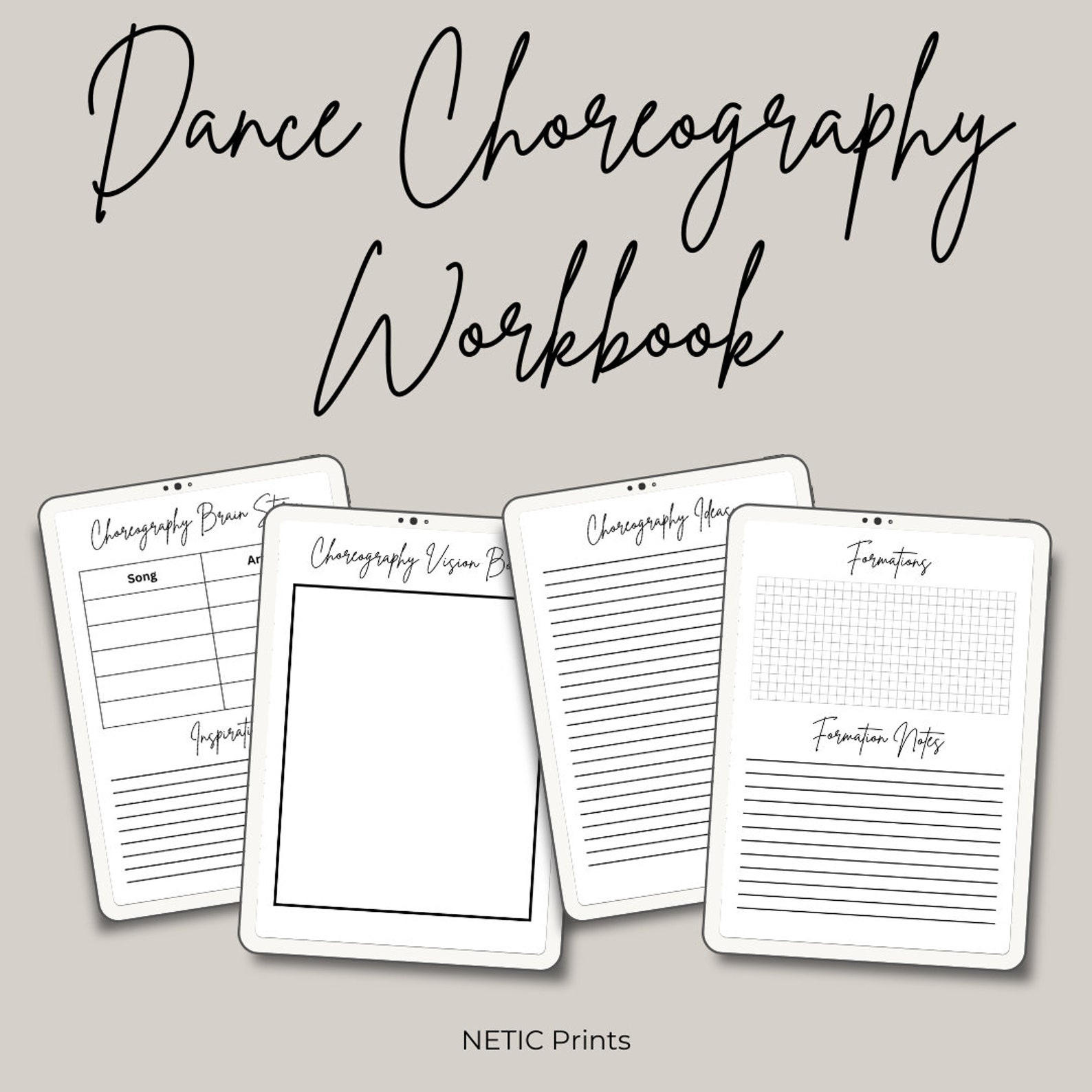 Dance Choreography Workbook, Download and Print to Plan Your ...