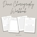 Dance Choreography Workbook, Download and Print to Plan Your ...