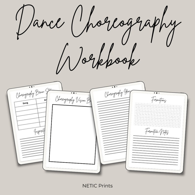 Dance Choreography Workbook, Download and Print to Plan Your ...