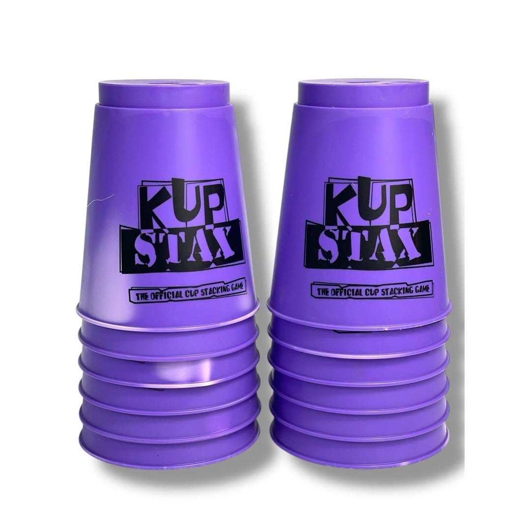 Kup Stax the Official Cup Stacking Game 1995 Purple 12 Cup Stacking ...