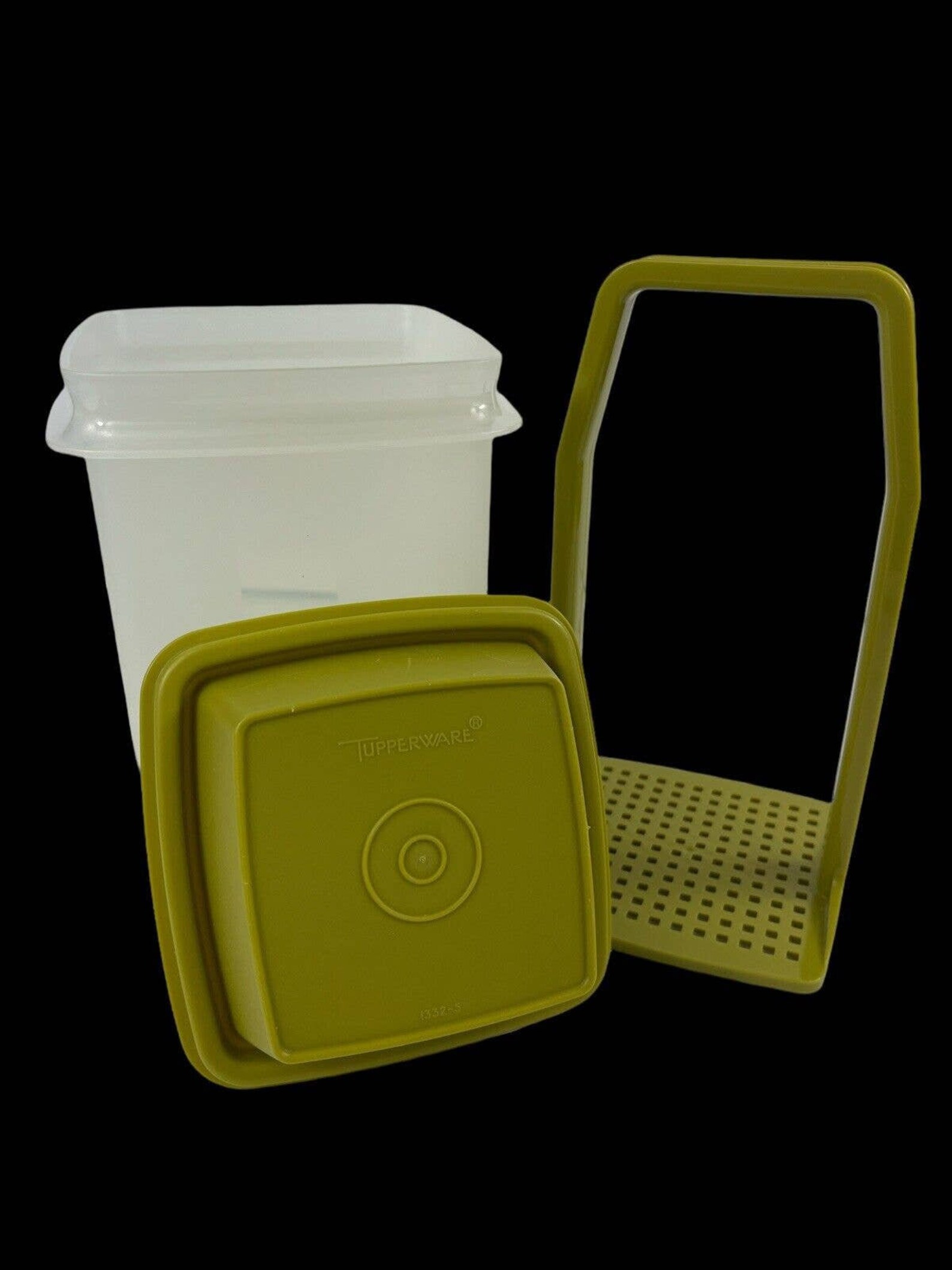 Vintage TUPPERWARE Pick a Deli PICKLE Keeper Container #1330 Avocado ...