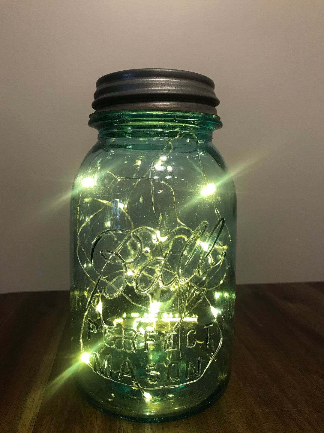 Medium Sized Ball Jar Lamp - Etsy