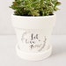 Let Love Grow Plant Pot | Plant Lover Gift | White Succulent Pot Indoor ...