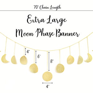 70 Large Moon Phase Wall Hanging Celestial Moon Cycle Banner Moon Decor ...