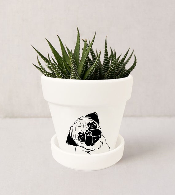 Pug Planter Funny Pug Decor Pug Gift Gift for dog lover | Etsy