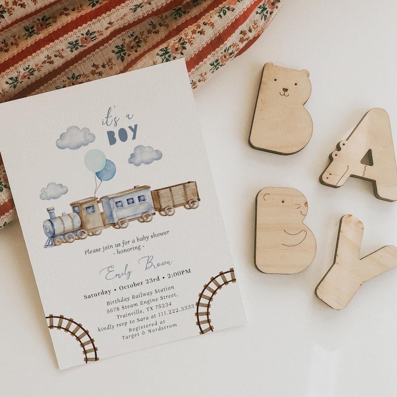 Train Baby Shower - Etsy