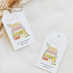 Storybook Stack Baby Shower Thank You Favor Tags Book Themed - Etsy