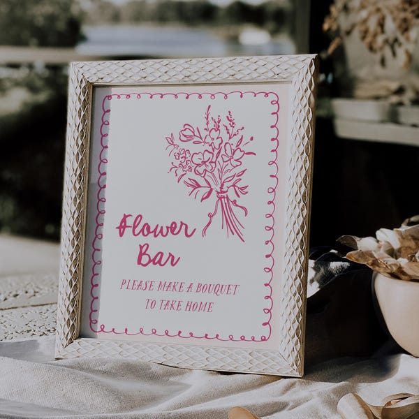 Flower Bar Sign - Etsy