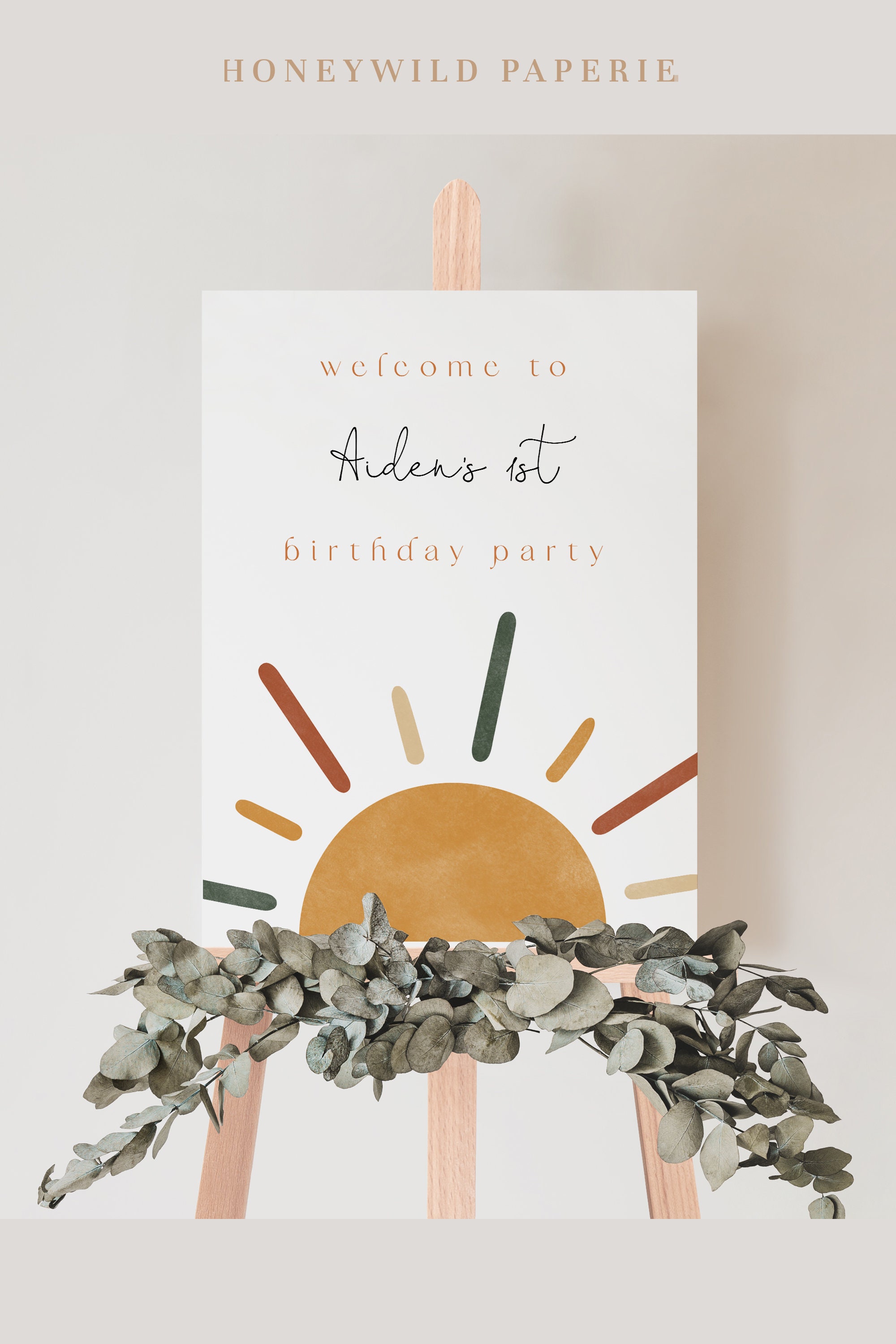 Bohemian Sunshine Welcome Poster First Trip Around Sun - Etsy