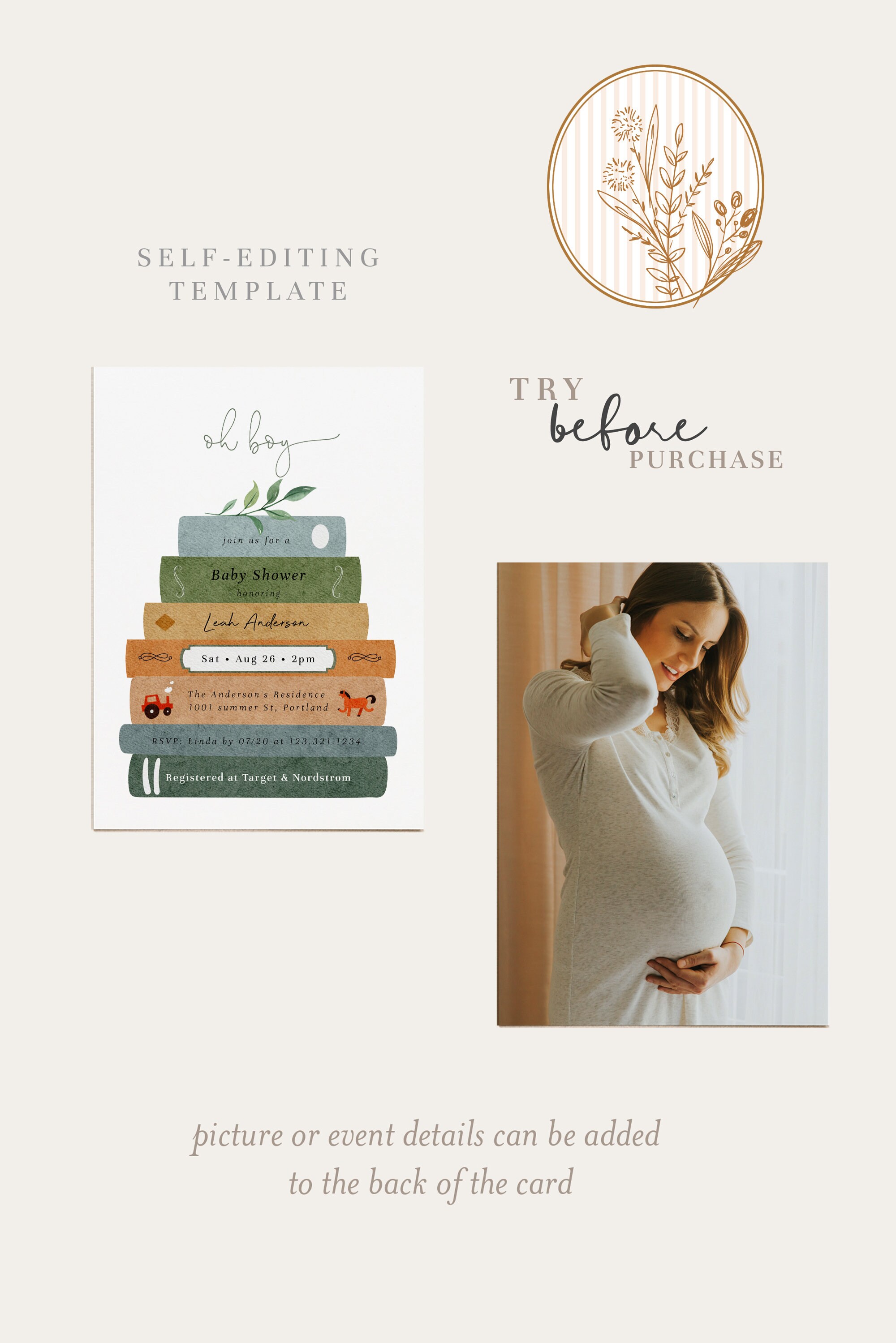 Storybook Stack Baby Shower Invitation Storybook Baby Shower - Etsy