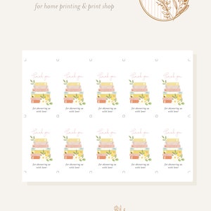 Storybook Stack Baby Shower Thank You Favor Tags Book Themed - Etsy