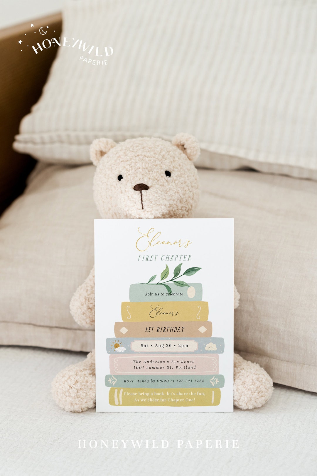Storybook Birthday Invitation | First Chapter Birthday | Editable Book ...
