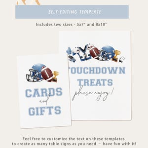 Editable Football Party Concessions Sign - Touchdown Birthday Party ...