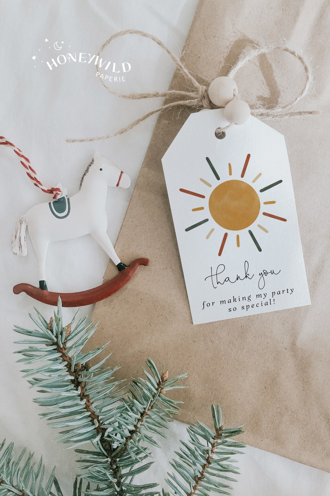 Boho Sun Party Favor Tags Sunshine Baby Shower Thank You - Etsy