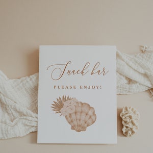 Fully Editable Boho Mermaid Party 8x10" Custom Sign Template, Bohemian ...