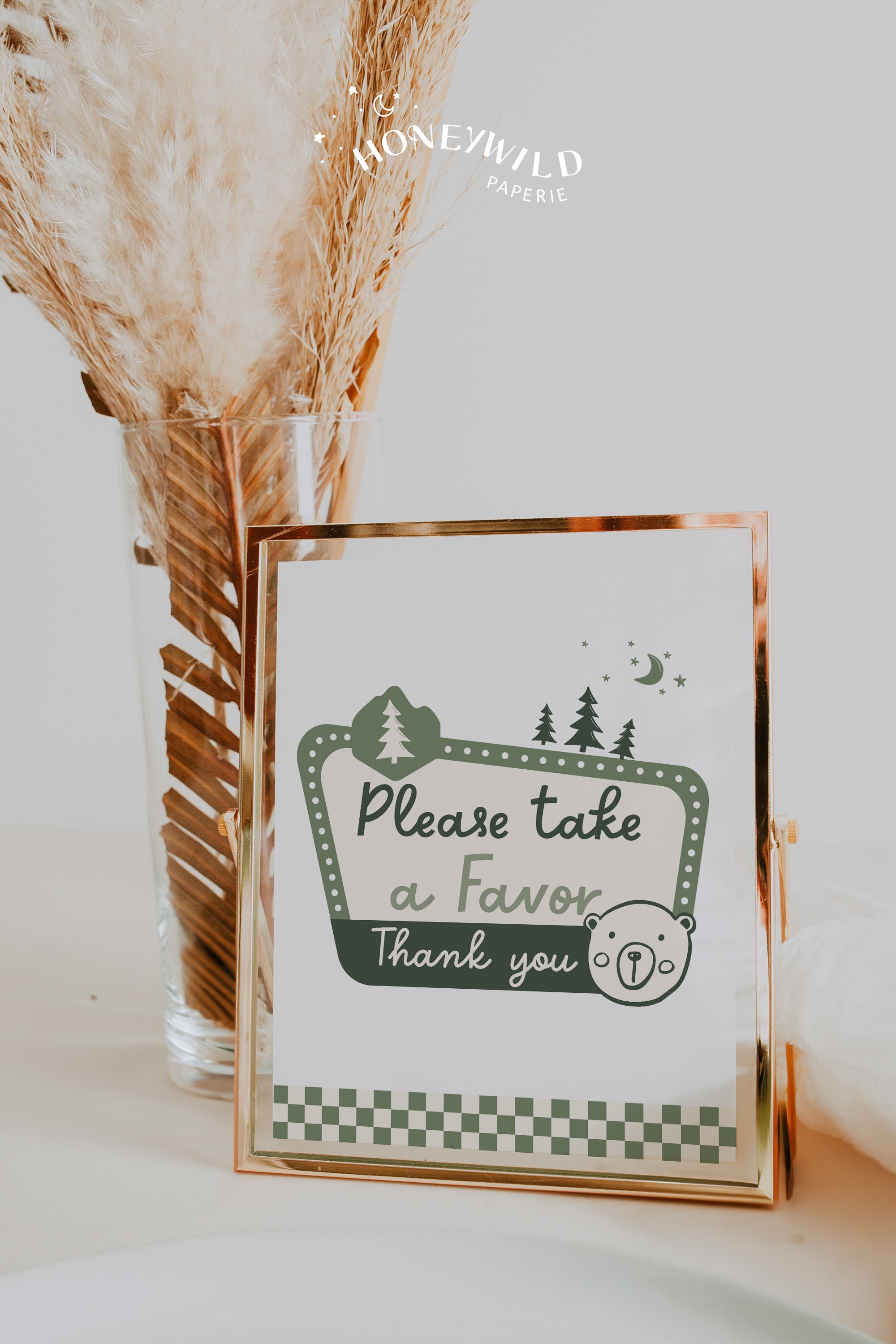 One Happy Camper Table Signs - Editable 8x10 & 5x7 Camping Birthday ...