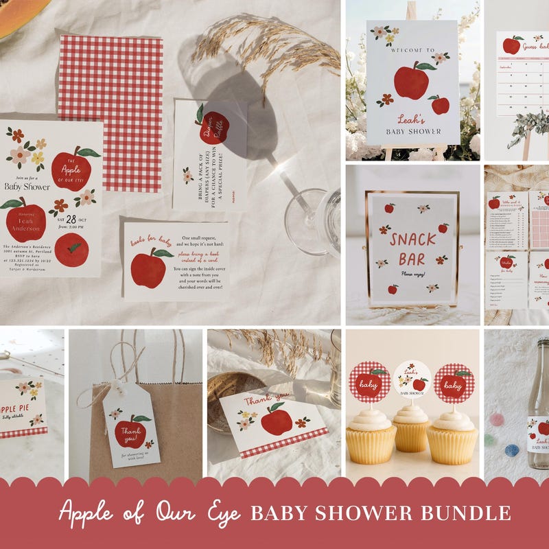 Apple Baby Shower - Etsy