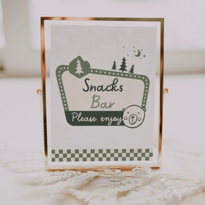 One Happy Camper Table Signs - Editable 8x10 & 5x7 Camping Birthday ...