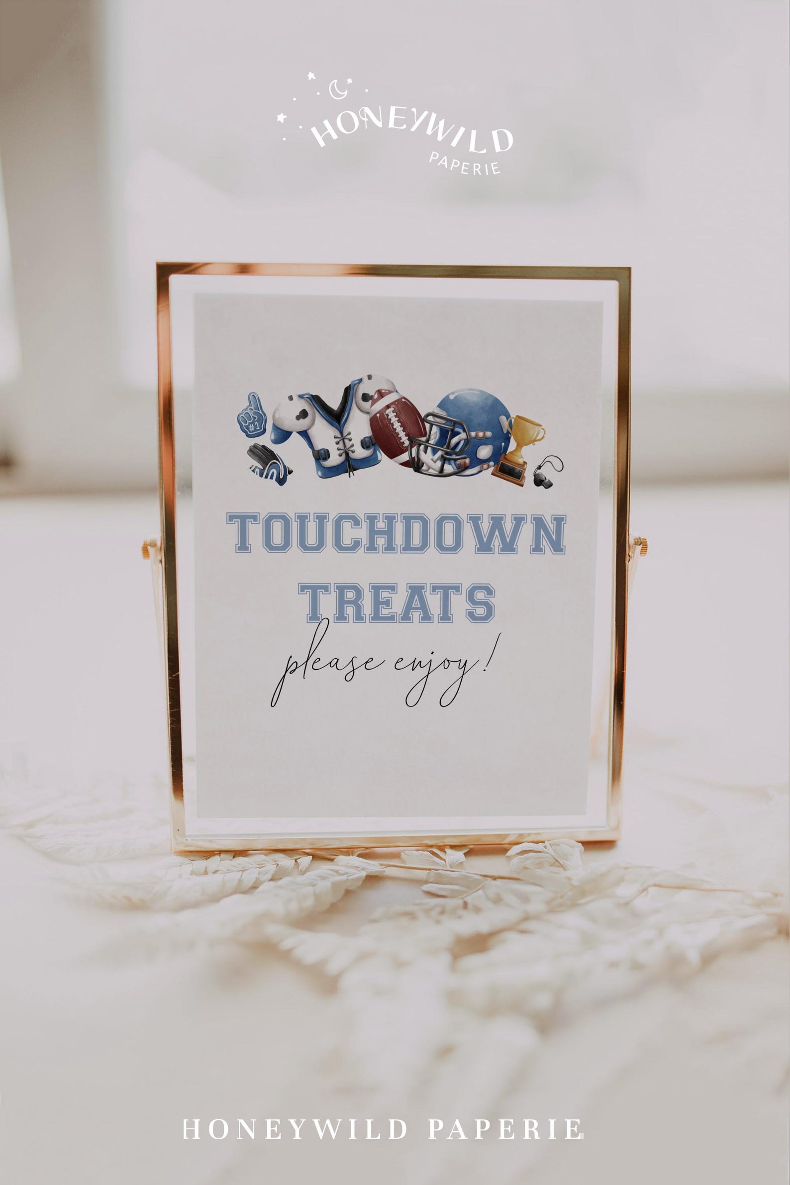 Editable Football Party Concessions Sign - Touchdown Birthday Party ...
