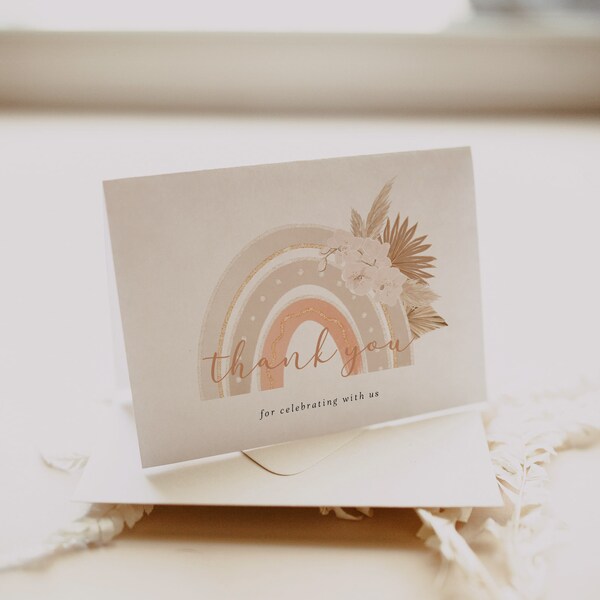 Rainbow Thank You - Etsy