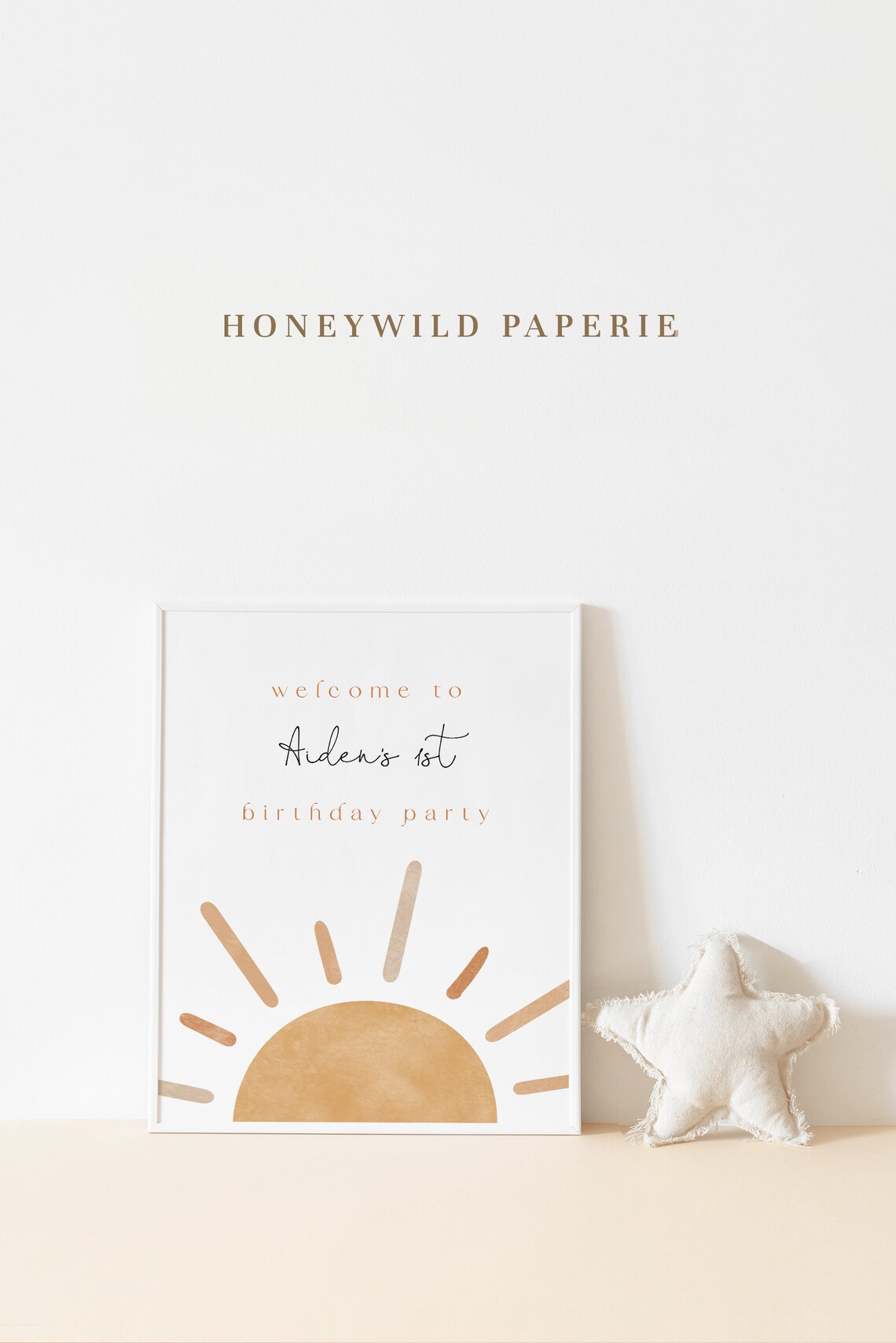 Neutral Boho Sunshine Baby Shower Welcome Sign First Trip - Etsy