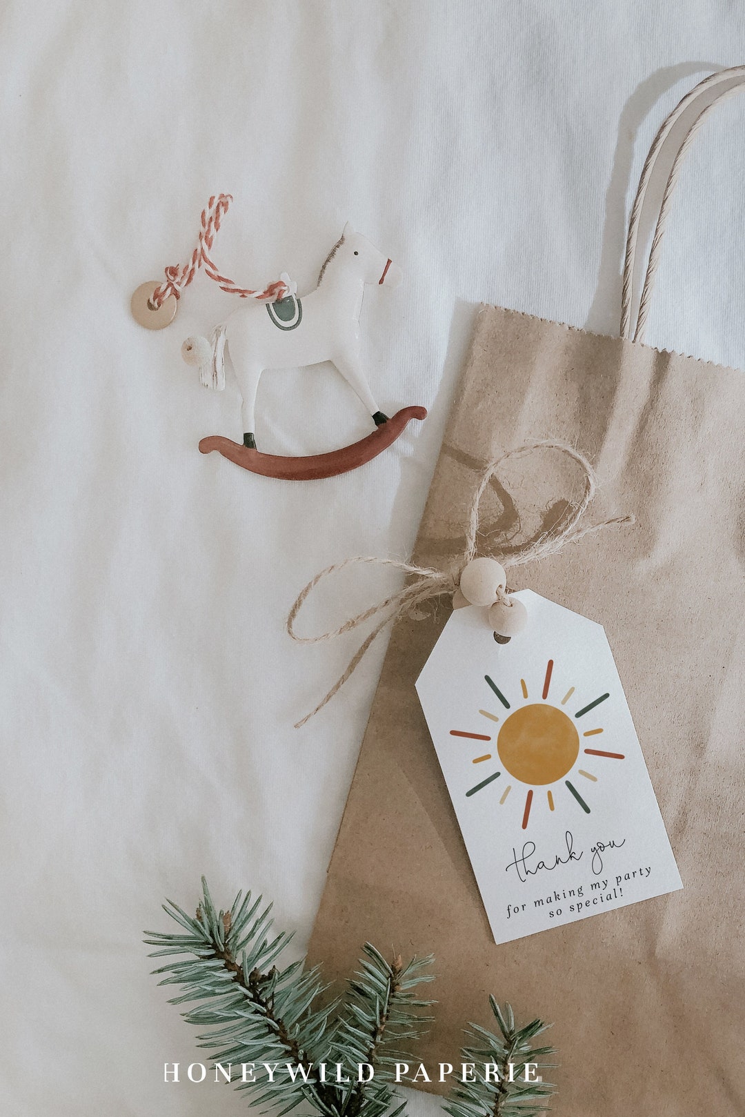 Boho Sun Party Favor Tags, Sunshine Baby Shower Thank You Tag, Here ...