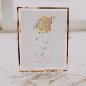 Fully Editable Storybook Baby Shower Table Signs, First Library Sign ...