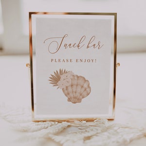 Fully Editable Boho Mermaid Party 8x10" Custom Sign Template, Bohemian ...